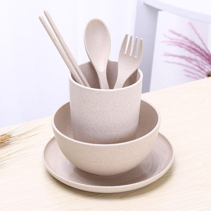 Chinese Rice Bowl Dinnerware Set Beige | Mandarin Factory