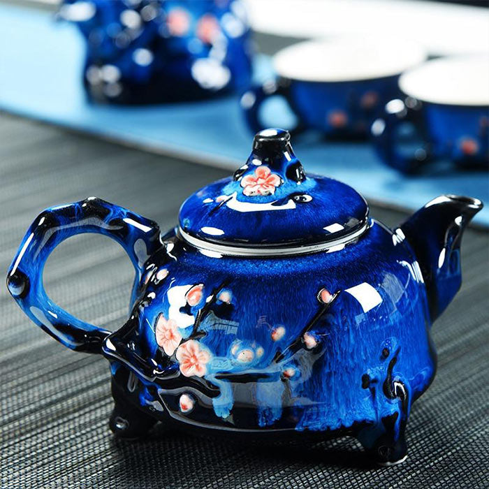 Chinese Blue Porcelain Teapot | Mandarin Factory