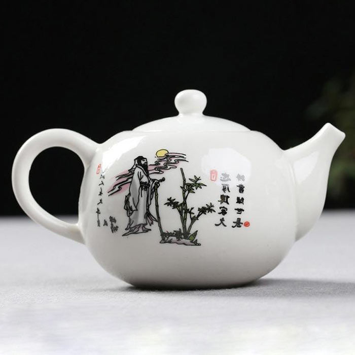 Théière Chinoise En Porcelaine Motif Traditionnel Chinois | Mandarin ...