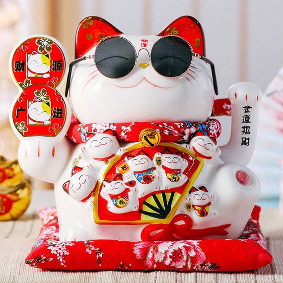 Chat Chinois Avec La Patte Levée | Mandarin Factory