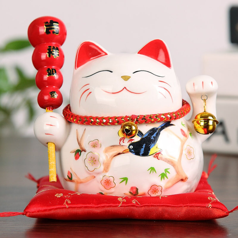 Chinese Ceramic Cat Statue | Mandarin Factory