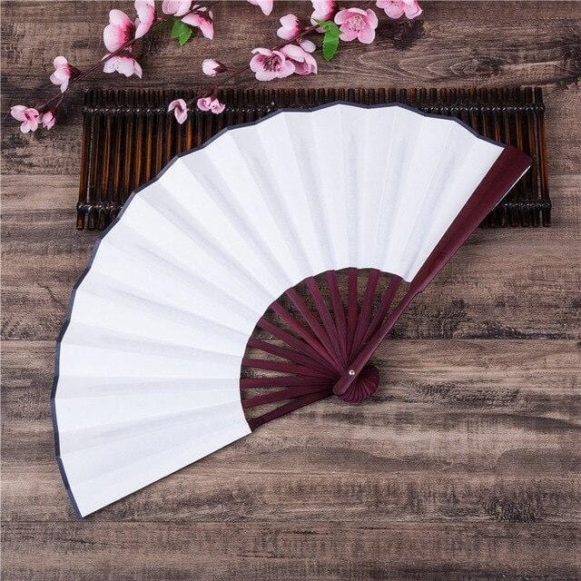 White Chinese Fan | Mandarin Factory