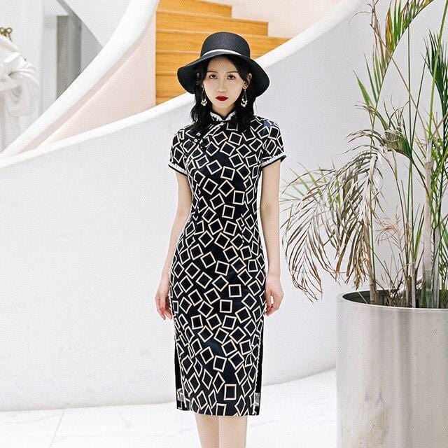Graphic Chinese Dress | Mandarin Factory