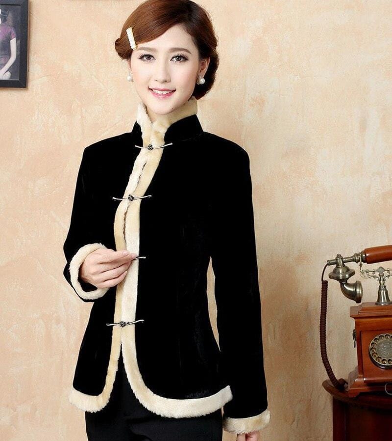 Women's Chinese Velvet Jacket | Mandarin Factory